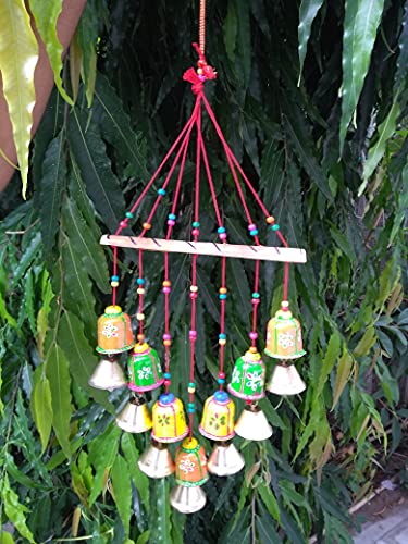 FIKIMOS Handmade Home Decoration Hanging Door Ornaments Bells (Theme of Triangle Bell)