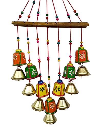 FIKIMOS Handmade Home Decoration Hanging Door Ornaments Bells (Theme of Triangle Bell)
