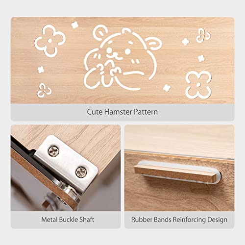 MEWOOFUN Large Hamster Cage Wooden Hamster Cage for Syrian Hamster (39.4" L X 19.7" WX 19.7”H) Acrylic Hamster Cage Without Accessories (Front-Opening)