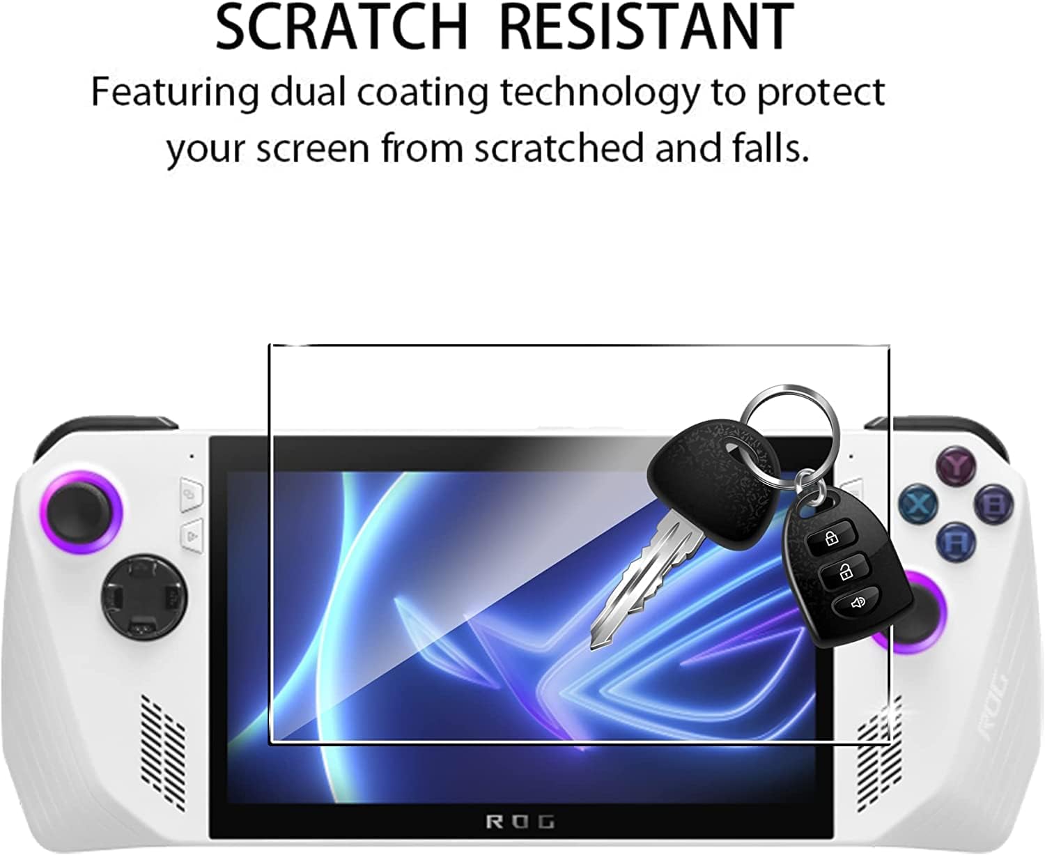 T Tersely [2 Pack Screen Protector Glass for ASUS ROG Ally Handheld 7 inch 2023/ROG Ally X 2024, Premium 9H Tempered Glass Screen Protector for ROG Ally 7 inch