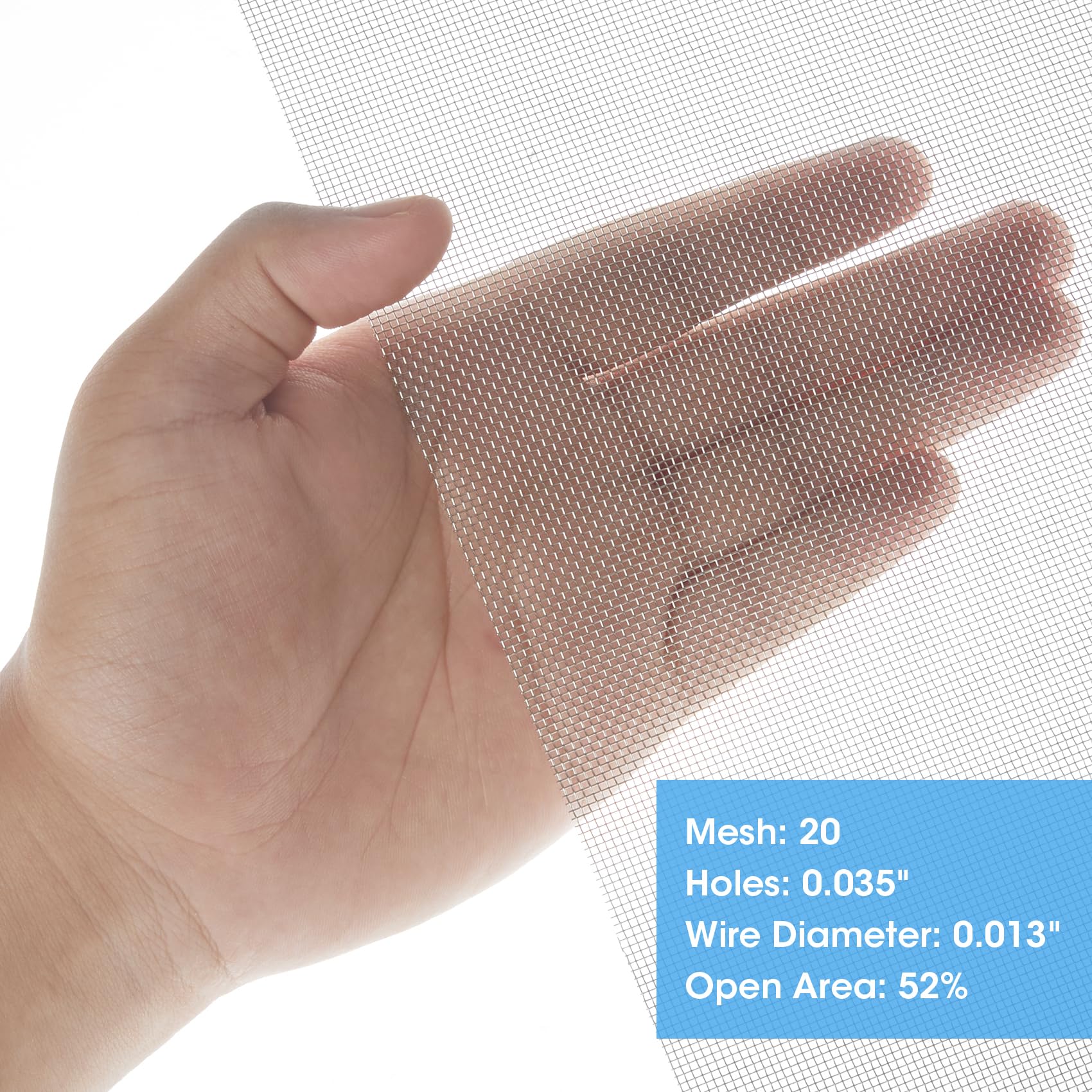 4PACK 20 Gauge Stainless Steel Mesh, with Mesh Size 0.035" x 0.035", Made of 304 Stainless Steel (0.98ft. X 0.68ft.)