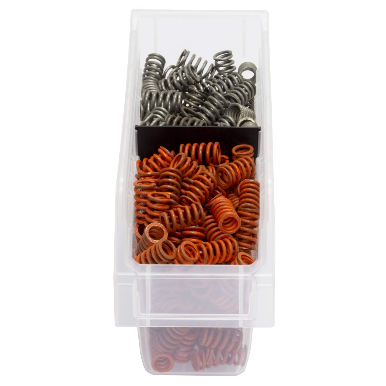 Akro-Mils 40020 Crosswise Width Plastic Divider for 30040, 30048 ShelfMax Bin Storage Bins, Black, (12-Pack)