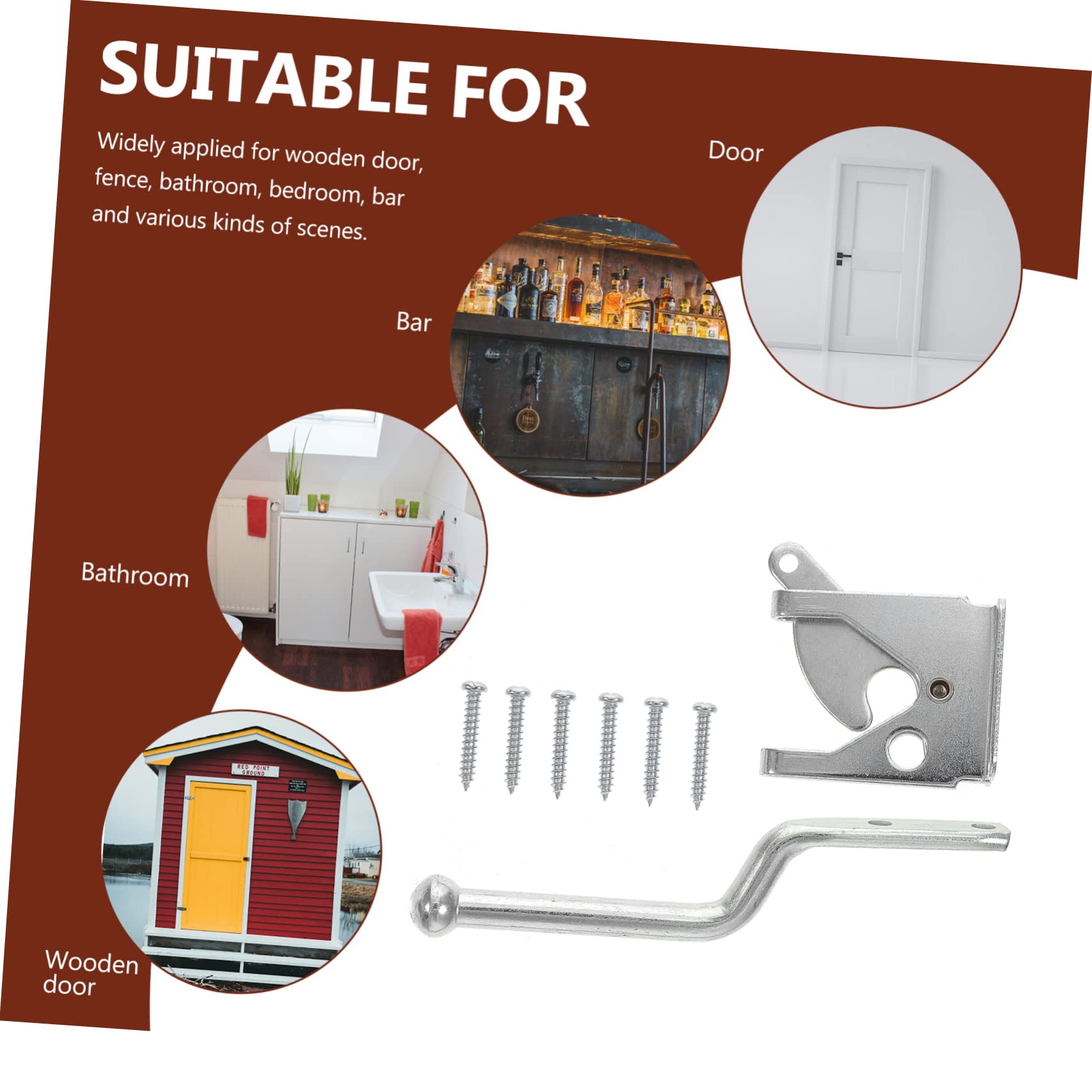 OSALADI Hidden Door Latch Gate Latch Pull Heavy Duty Gate Latches for Metal Fence Gate Locks for Wooden Gates