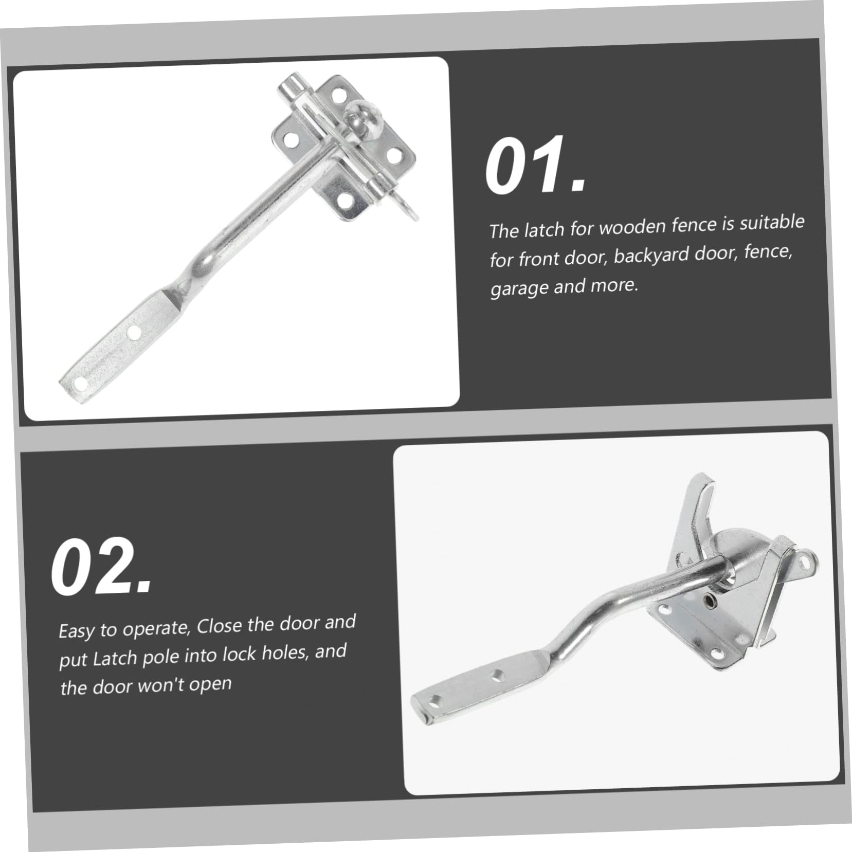 OSALADI Hidden Door Latch Gate Latch Pull Heavy Duty Gate Latches for Metal Fence Gate Locks for Wooden Gates