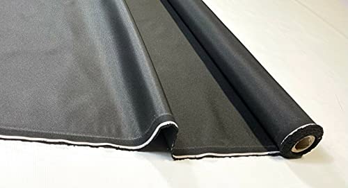 USA Fabric Store Black Ballistic 1680D Nylon Fabric 60 Inches Wide Cordura Water Repellent Coated DWR, By the yard