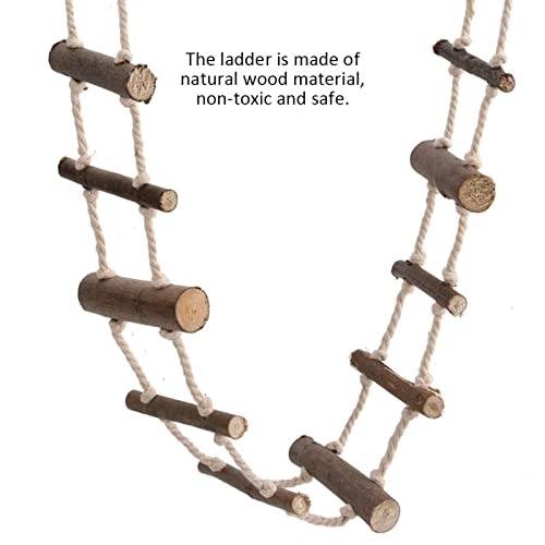 Budgie Toys Rat cage Accessories 18×13×6 pet Hamster Soft Long Climbing Rope Ladder Suspension Bridge for Birds Toy