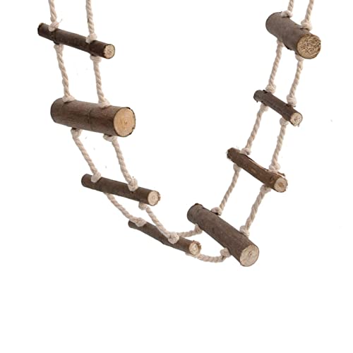Budgie Toys Rat cage Accessories 18×13×6 pet Hamster Soft Long Climbing Rope Ladder Suspension Bridge for Birds Toy