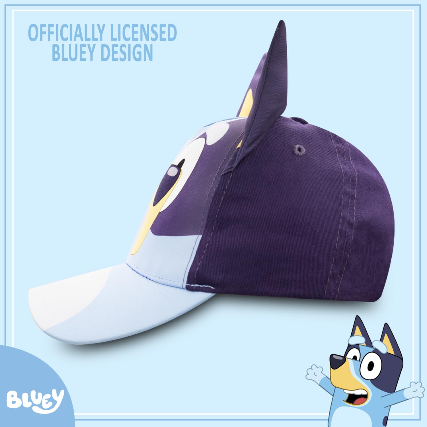 Bluey Hat Toddler Baseball Cap β Cute Hat for Kids, Adjustable Toddler Ball Cap, Bluey, Bingo, Bandit