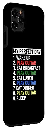 iPhone 11 Pro Max My Perfect Day - Play Guitar Funny Music Guitarist Rock Band Case