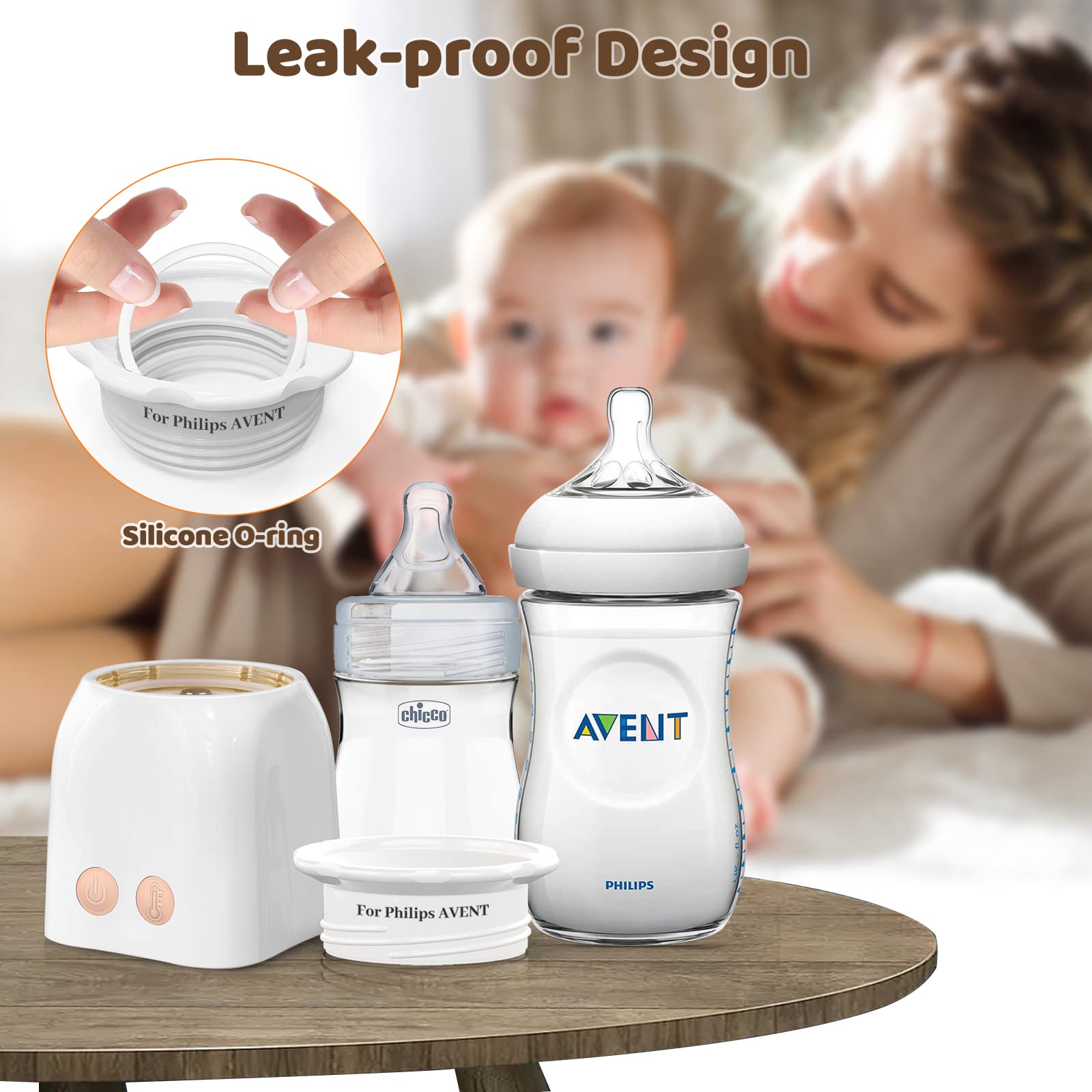 Hopebig Bottle Warmer Adapter for Avent/Chicco Baby Bottle - 50MM Bottle Warmer not Included