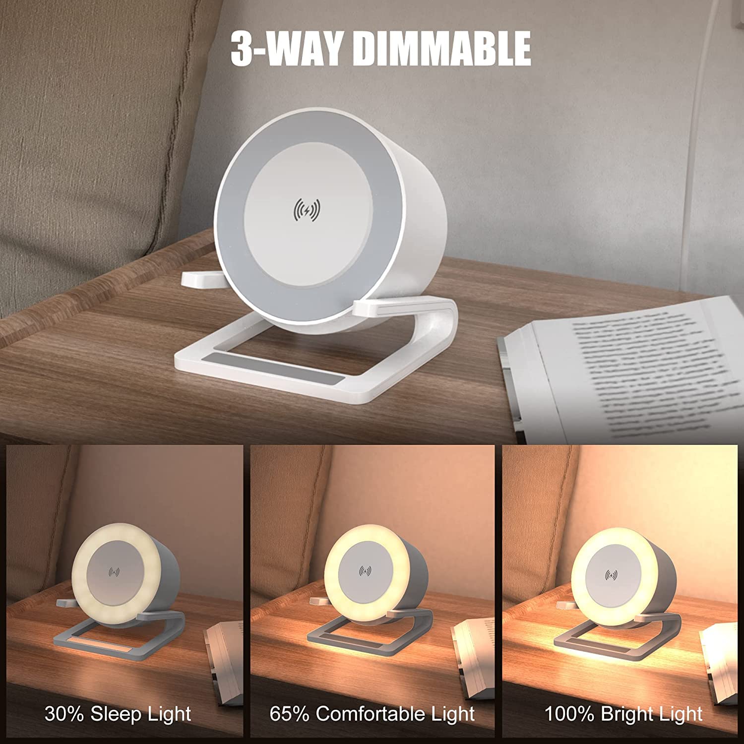 Cell Phone Wireless Charging with Bluetooth Speaker LED Colorful Night Light,Bedside Lamp with Phone Stand 15W Charger for iPhone 14 13 12 11 Pro Max XR XS Plus Samsung Galaxy S21 S20 Note 20 10 etc