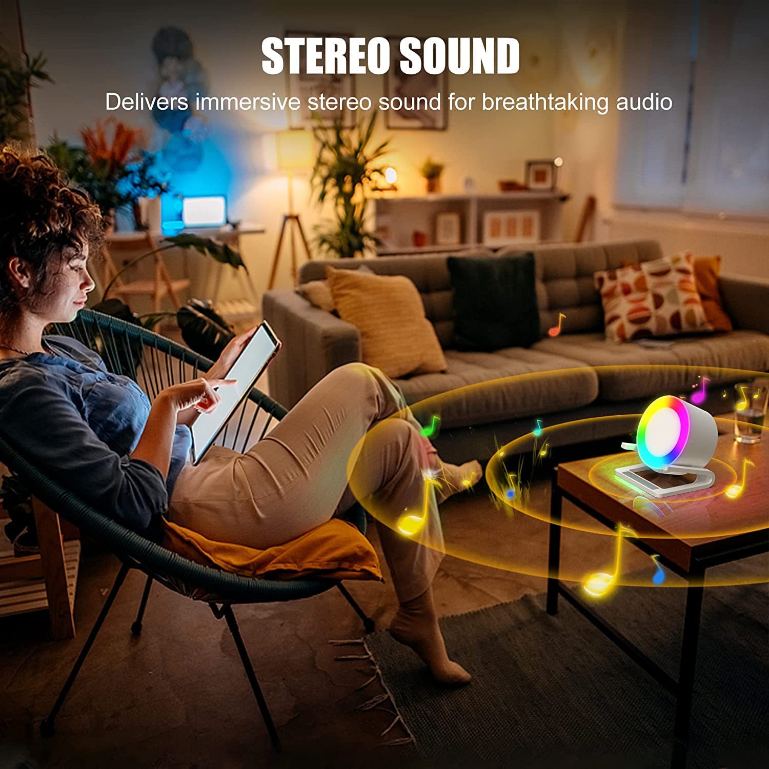 Cell Phone Wireless Charging with Bluetooth Speaker LED Colorful Night Light,Bedside Lamp with Phone Stand 15W Charger for iPhone 14 13 12 11 Pro Max XR XS Plus Samsung Galaxy S21 S20 Note 20 10 etc
