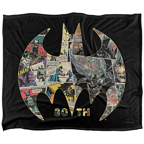 Batman 80Th Shield Officially Licensed Silky Touch Super Soft Throw Blanket 50" x 60"