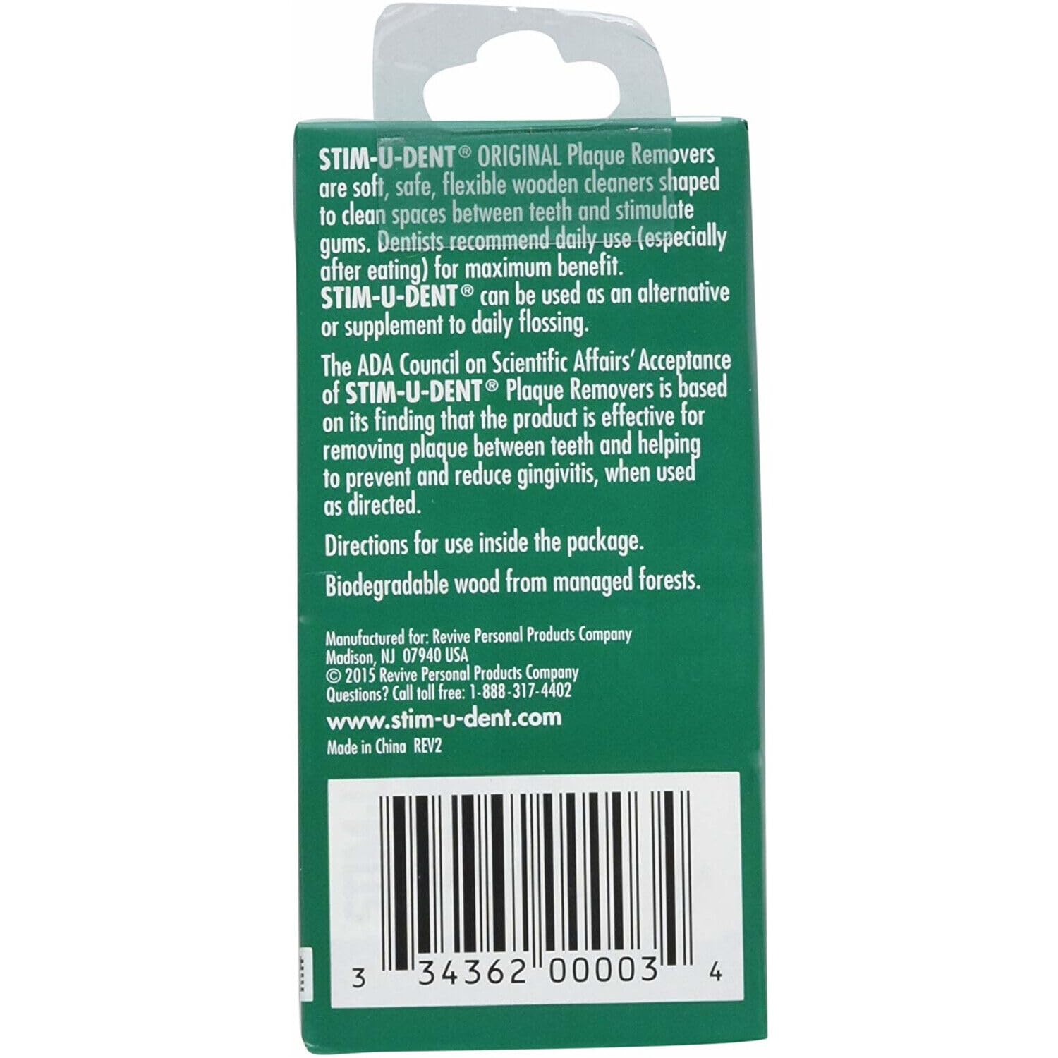 Stim-U-Dent Plaque Removers 3 Packs of 4x25 Picks/Pack (300 Picks) - Mint Flavor