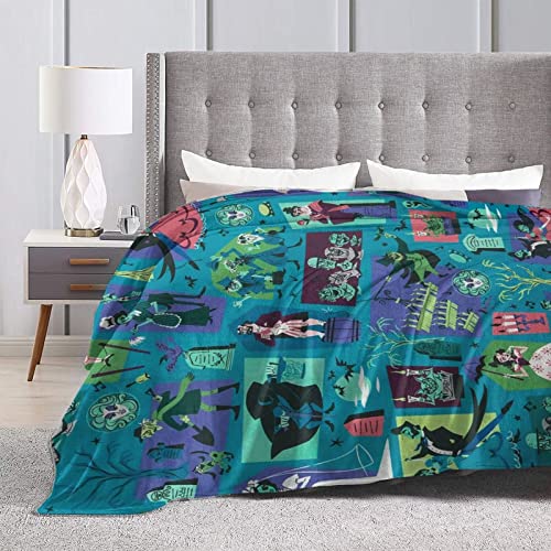 Haunted Mansion Flannel Blanket Lightweight Cozy Bed Blankets Soft Throw Blanket Fit Couch Sofa Suitable for All Season 50"X40"