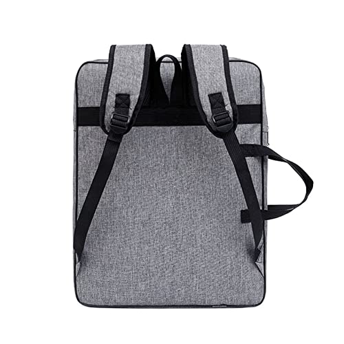 8K Artist Portfolio Carry Backpack Case Versatile Art Bags Waterproof Adjustable Drawing Board Backpack Art Storage Bags for Artworks Painting Drawing Sketching 19.7” x 14.6” x 2.4” (Gray)