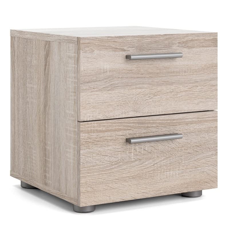 Home Square 3 Piece Bedroom Set with 8 Drawer Dresser and Two 2 Drawer Nightstand in Truffle