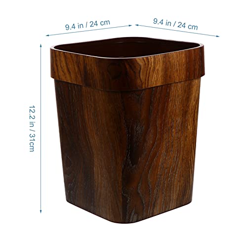 NUOBESTY Trash Can Wastebasket Plastic Garbage Can Recycling Bin for Home Kitchen Bedroom Living Room Bathroom Office Coffee