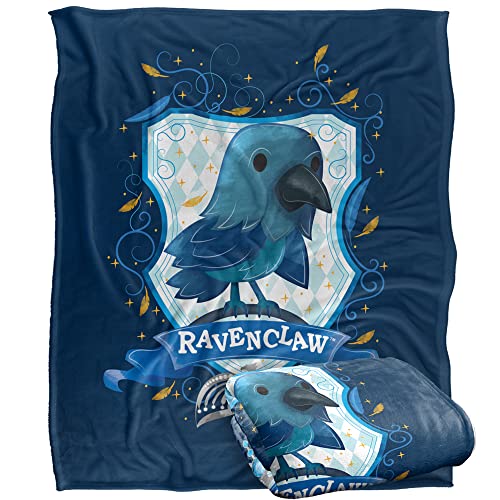 Harry Potter Watercolor Ravenclaw Crest Officially Licensed Silky Touch Super Soft Throw Blanket 50" x 60"