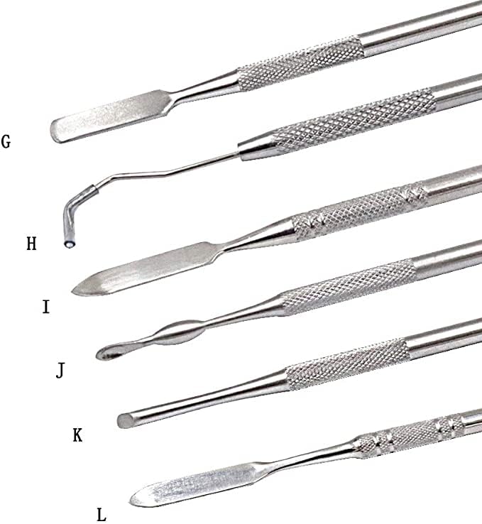 Naajop 12 Pcs Wax Carving Knife Tool kit Pottery Sculpture Modeling DIY Wax Carvers Set Metal Spatula Dental Cleaning Tools Clay Sculpting Tool Sets