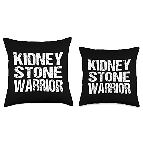 Funny Kidney Stone Shirts and Gifts Passing a Kidney Stone Warrior Urology Patient Throw Pillow, 18x18, Multicolor