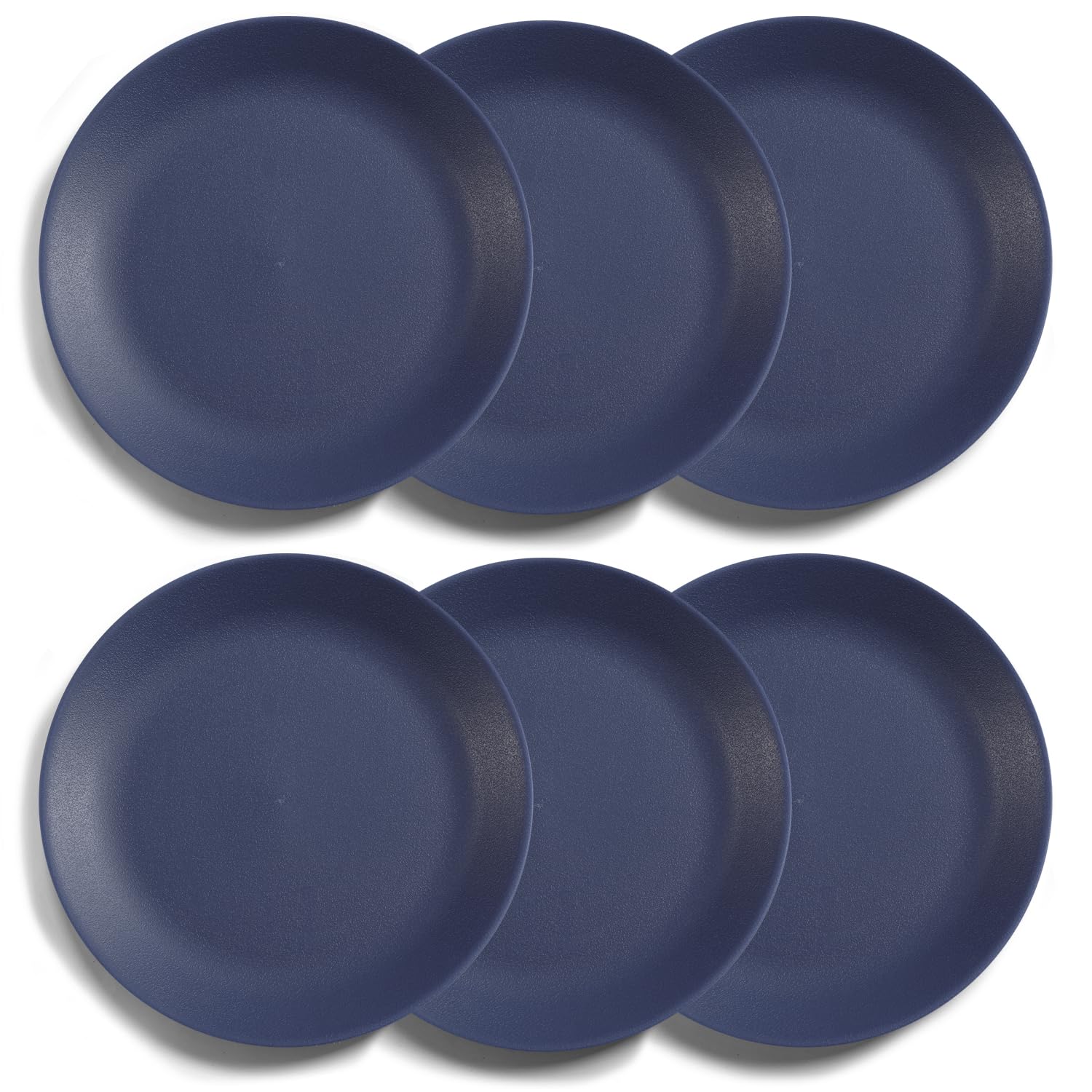 US Acrylic Everest Ultra-Durable Plastic 10 inch Dinner Plates in Midnight Blue | Set of 6 Reusable, BPA-Free, Made in the USA, Dishwasher Safe Dinnerware