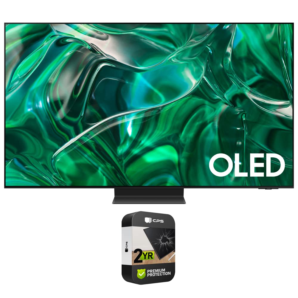 SAMSUNG QN55S95CAFXZA 55 inch HDR Quantum Dot OLED Smart TV 2023 Bundle with 2 YR CPS Enhanced Protection Pack