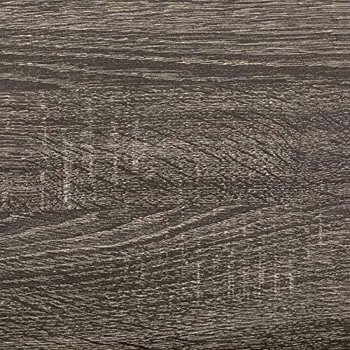 mDesign Wood Print Food Bin Box with Handles - Rustic Basket for Kitchen and Pantry Vegetable and Potato Storage - Perfect for Garlic, Onions, Fruit, and More - 12" Long - 4 Pack - Black