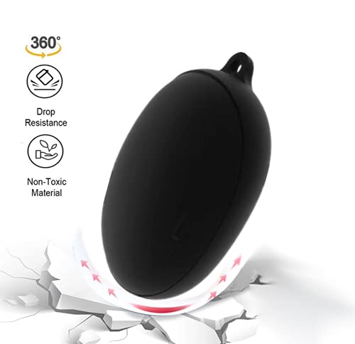 Ankersaila Soft Silicone Case Compatible with Anker Liberty 2 Pro, Scratch/Shock Resistant Protective Case Cover (Black)