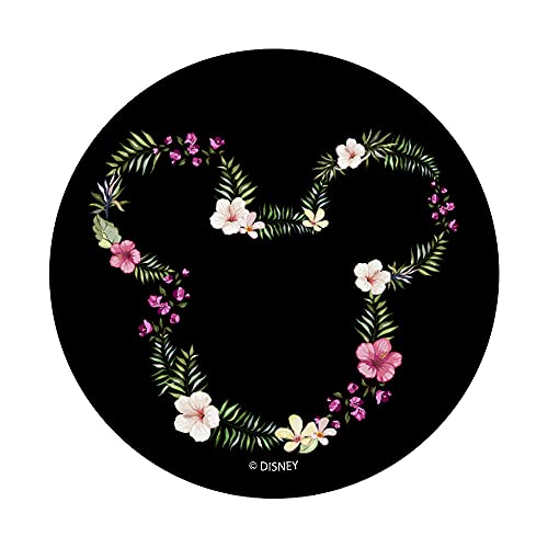 Disney Mickey & Friends Mickey Hawaiian Floral Outline Ears PopSockets Swappable PopGrip