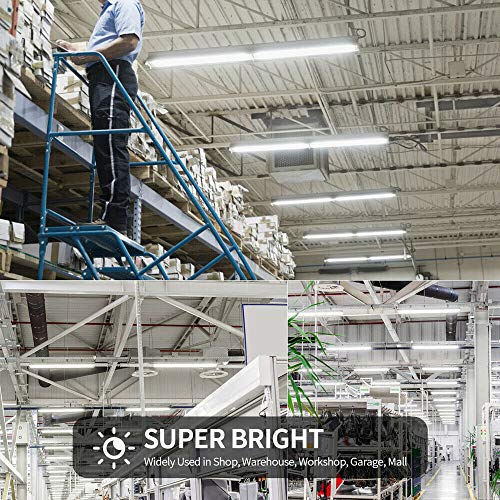 LED LIGHT 777 6-Pack, 4FT LED Shop Light Fixture, 75W 5000K T8 Integrated LED Tube, 9000LM Super Bright, 4 Rows LED, High Output, Linkable Light Fixture 4 Foot with Plug for Garage, Workshop, Depot