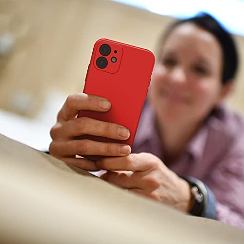 ZYX Red iPhone 11 Case - Shockproof Slim Fit Silicone TPU Soft Rubber Cover Protective red Bumper for iPhone 11 red, Case for Apple iPhone 11 for Boys Girls Woman Man{6.1inch} (Red)
