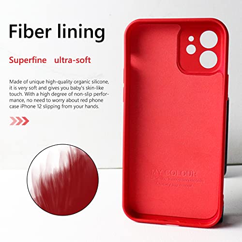 ZYX Red iPhone 11 Case - Shockproof Slim Fit Silicone TPU Soft Rubber Cover Protective red Bumper for iPhone 11 red, Case for Apple iPhone 11 for Boys Girls Woman Man{6.1inch} (Red)
