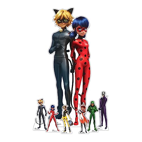 Star Cutouts SP016 Miraculous Party Pack Cardboard Cut Out Height 135cm Miraculous: Tales of Ladybug & Cat Noir