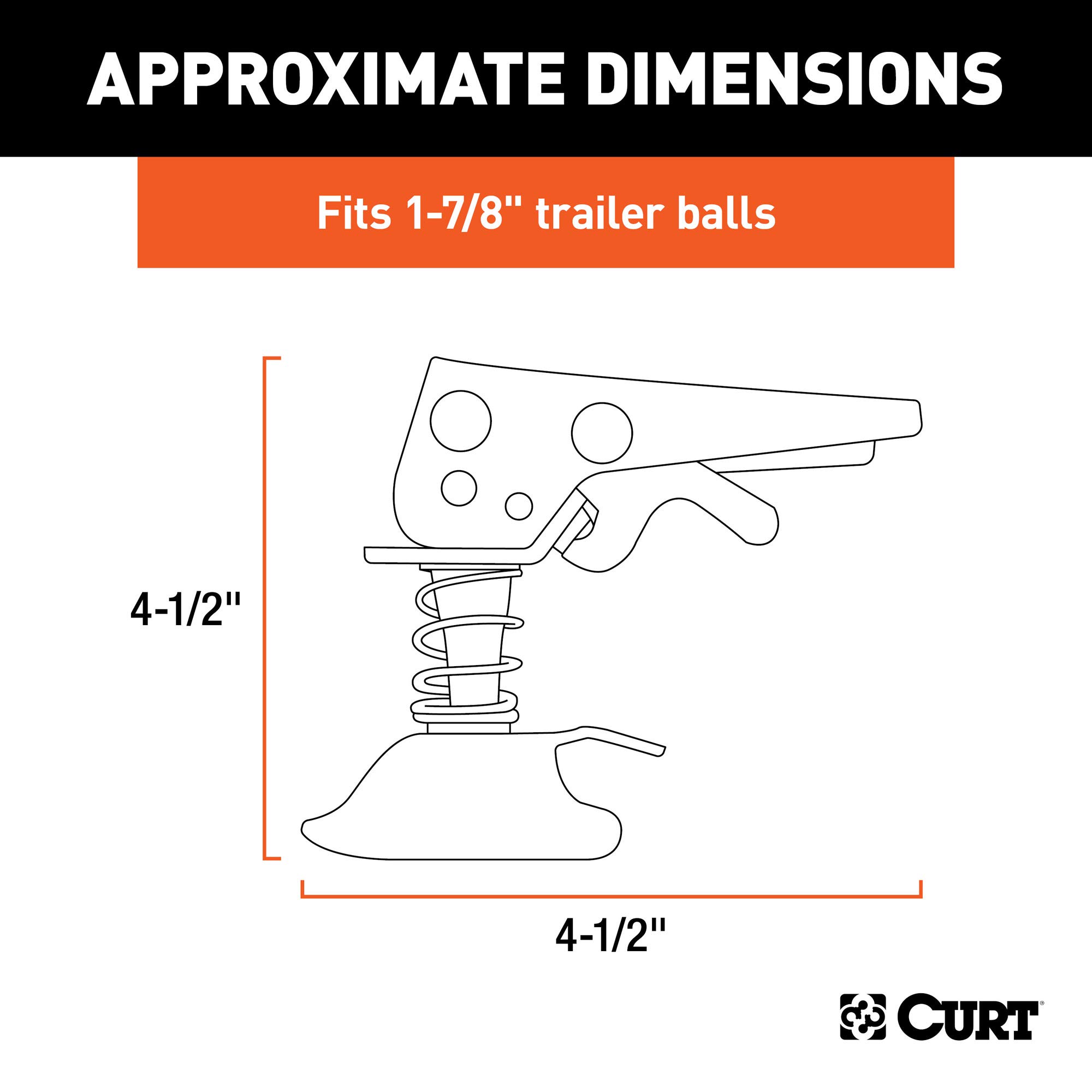 CURT 25094 Posi-Lock Coupler Replacement Latch for 1-7/8-Inch Trailer Hitch Ball