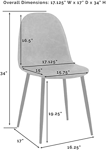 Crosley Furniture CF501619-BR Weston Dining Chair (Set of 2), Distressed Brown/Matte Black