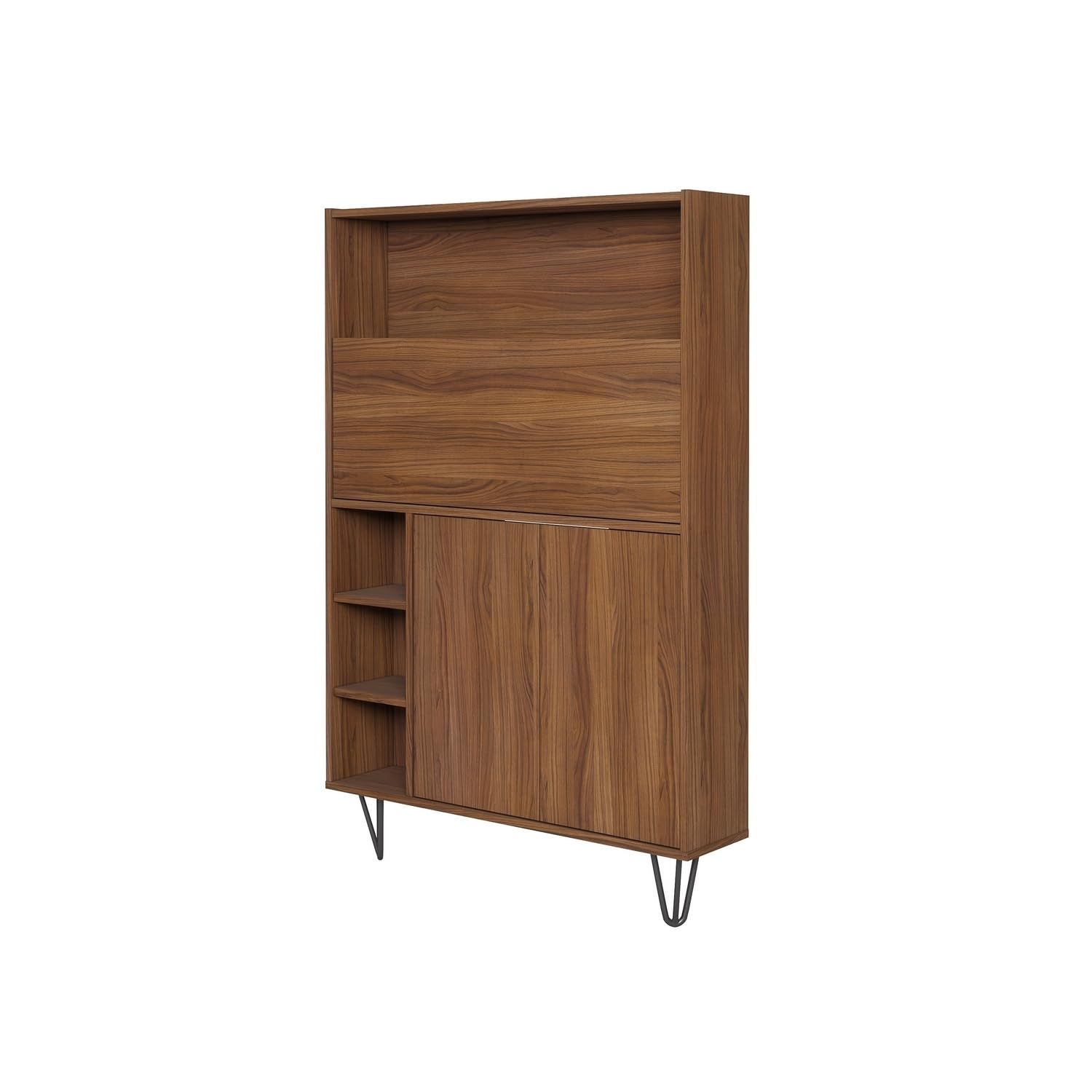 HomeStock Artisanal Artistry 611031 Slim Secretary Desk, Walnut