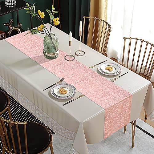 6 Pack Sequin Table Runner Rose Gold, 12 x 108 inch Glitter Rose Gold Table Runner for Rectangle Table for Birthday, Wedding, Banquet, Holiday Party Decorations, Christmas Gift & Baby Shower
