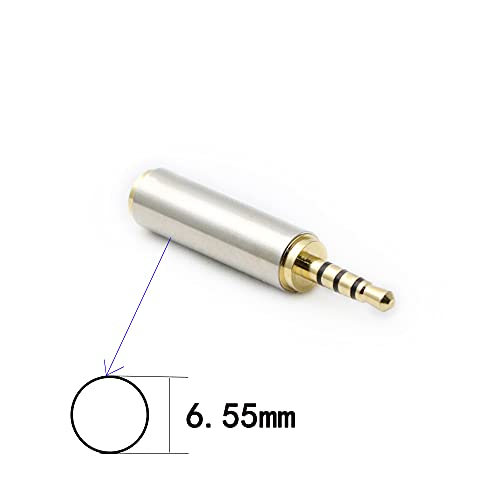 rgzhihuifz 3.5mm Female to 2.5mm Male Audio Adapter Converter Headphone 2.5mm to 3.5mm 3 Ring Jack Stereo or Mono 2 Pack