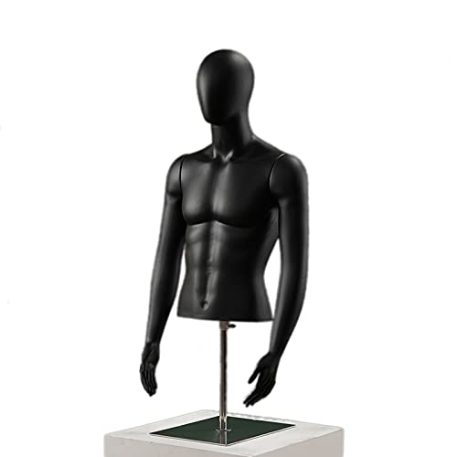 CAIJUN Male Model Props, Fashion Elegant Taste Simple and Modern Shop Window Clothing Store in Order to Show Clothes Rack, 4 Styles (Color : Black, Size : A)
