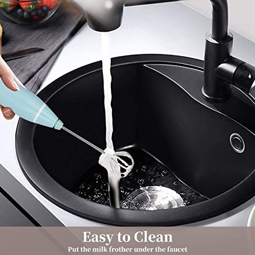 Handheld Foam Maker Powerful Milk Frother Automatic Cream Blender with 2 Eggbeater Heads Cordless Electric Milk Frothers for Coffee Cappuccino Latte Matcha Hot Chocolate (3#)