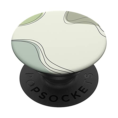 Sage Green and Pale Green Abstract Art PopSockets Swappable PopGrip
