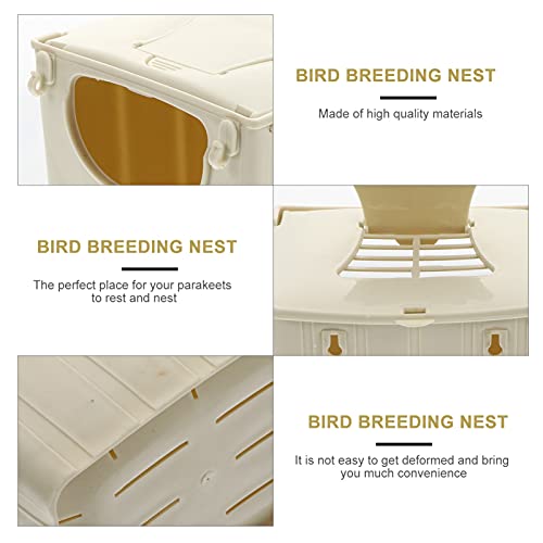 Parrot bird finch nest Breeding Box Parakeet Nesting Box Bird Nest House Cage Mounted Plastic Hanging Bird Hut for Finch Cockatiel Budgie Conure parrot breeding box Parrot parrot tree hanging box