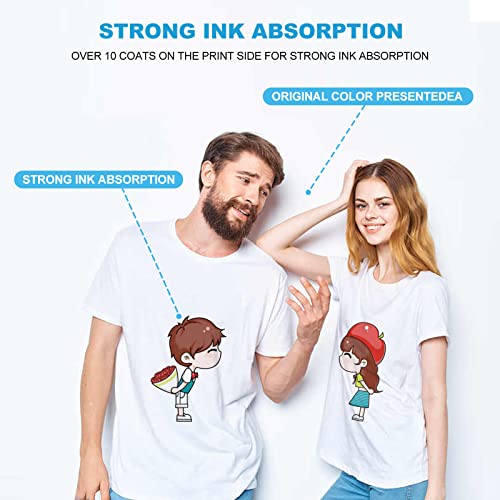 Carbcolords DTF Transfer Film-A4(8.3" x 11.7") 30 Sheets PET Clear PreTreat Sheets-Heat Transfer Paper for DYI Direct on T-Shirts Textile