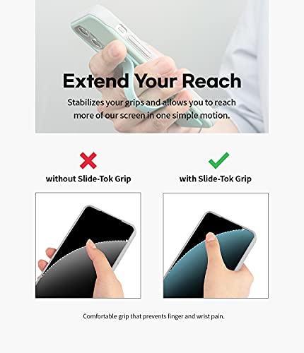 Goospery SlideTok Phone Grip Strap [4-Pack] Silicone Portable Telescopic Finger Strap Bracket Kickstand Universal Mobile Phone Stand Holder for Most Smartphone and Tablets