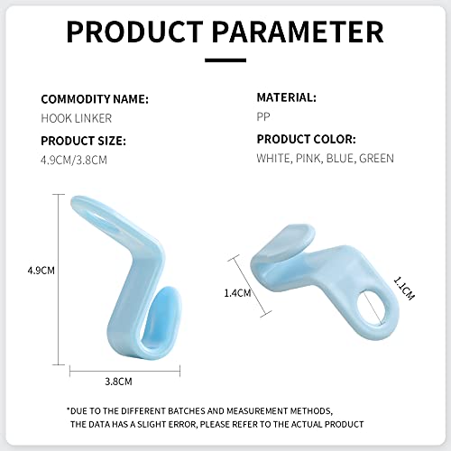 YIXINJIAJU Clothes Hanger Connector Hooks 100Pieces, Thicken, Load 30 Pounds, Used in Closet Space Savers and Organizer Closets