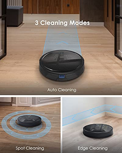 Thamtu G10 Robot Vacuum with 2700Pa Strong Suction, Super-Thin Robotic Vacuum Cleaner, Compatible with Alexa, Clean Schedule, Self-Charging, Ideal for Pet Hair, Hard Floor, Medium-Pile Carpet (Sliver)