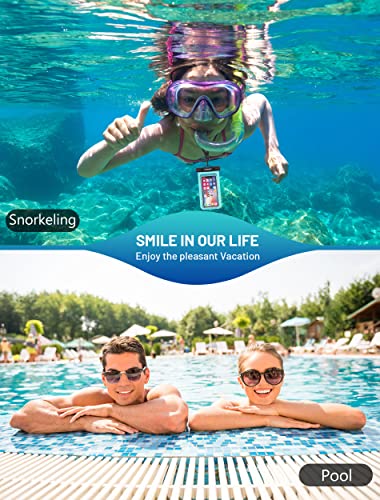 Universal Waterproof Phone Pouch - Waterproof Case for iPhone 14 13 12 11 Pro Max XS Plus Samsung Galaxy Cellphone Up to 7.0", IPX8 Waterproof Cellphone Dry Bag Beach Vacation Essentials-2 Pack