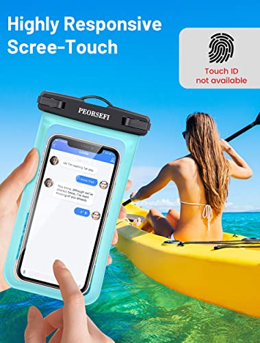 Universal Waterproof Phone Pouch - Waterproof Case for iPhone 14 13 12 11 Pro Max XS Plus Samsung Galaxy Cellphone Up to 7.0", IPX8 Waterproof Cellphone Dry Bag Beach Vacation Essentials-2 Pack