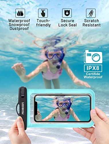 Universal Waterproof Phone Pouch - Waterproof Case for iPhone 14 13 12 11 Pro Max XS Plus Samsung Galaxy Cellphone Up to 7.0", IPX8 Waterproof Cellphone Dry Bag Beach Vacation Essentials-2 Pack